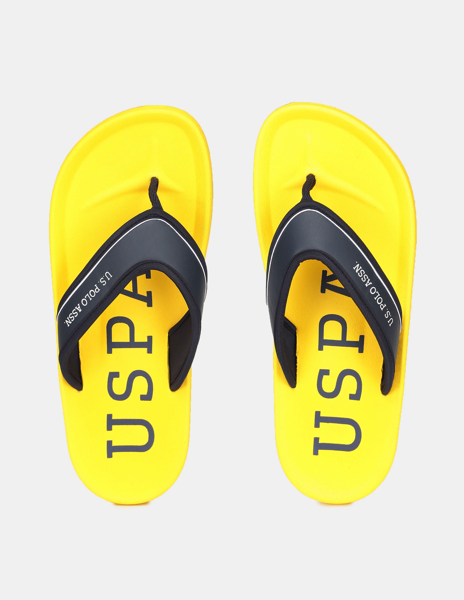 Men Yellow Brand Print Non-Skid Zedo Flip Flops – U.S. Polo Assn. India