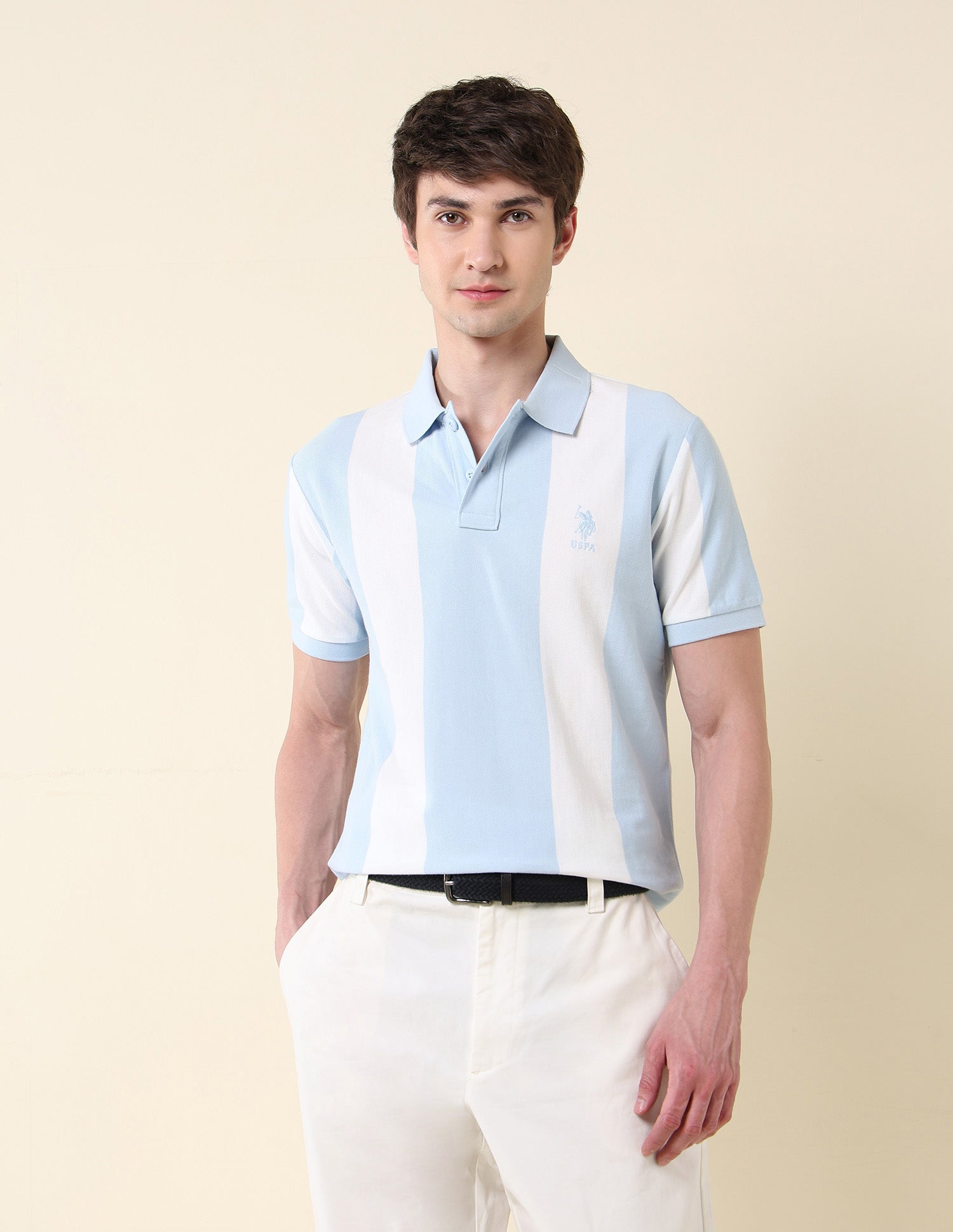 Vertical Striped Pure Cotton Summer Splash Polo Shirt – U.S. Polo Assn ...