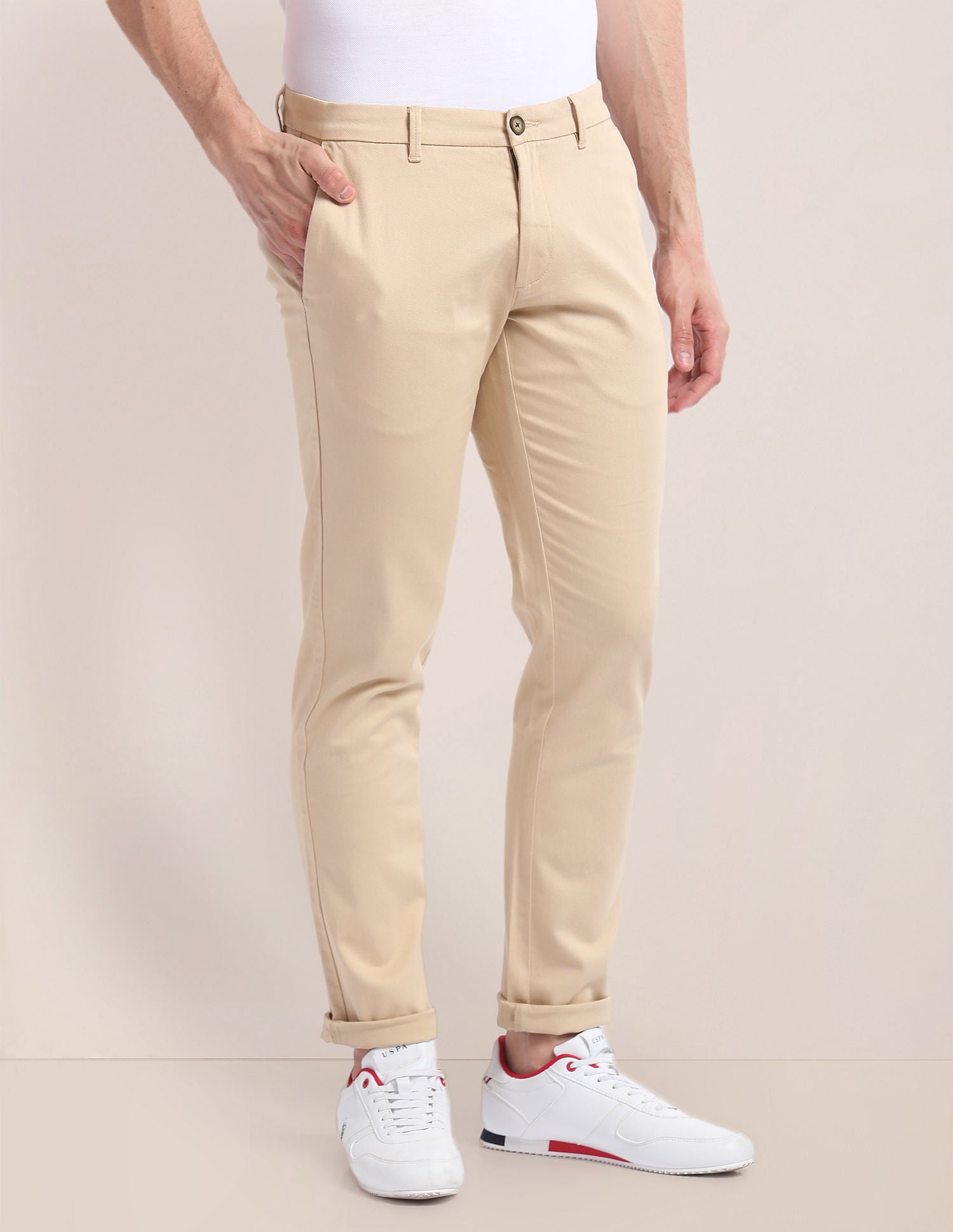 Austin Regular Fit Dobby Trousers – U.S. Polo Assn. India
