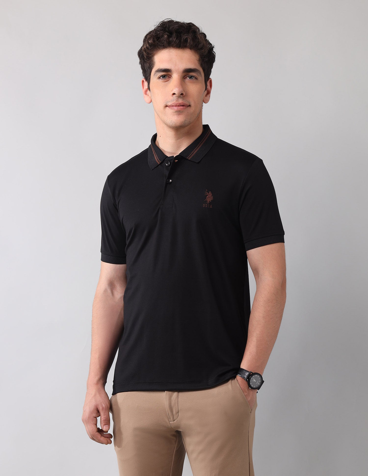 Solid Black Label Polo Shirt – U.S. Polo Assn. India