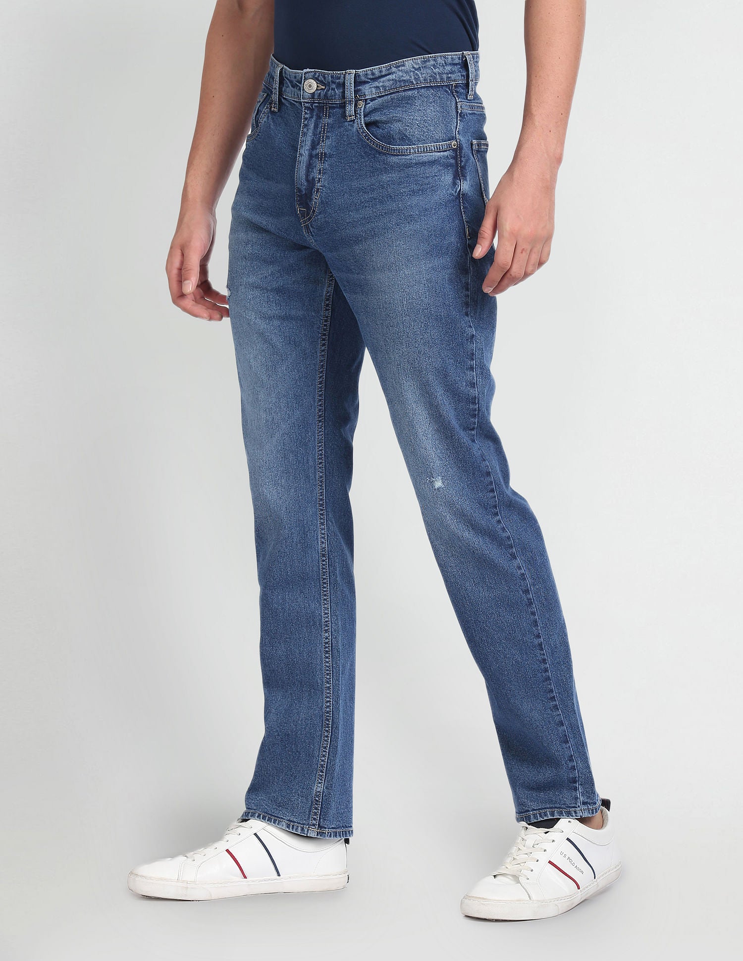 Harold Slim Straight Fit Blue Jeans – U.S. Polo Assn. India