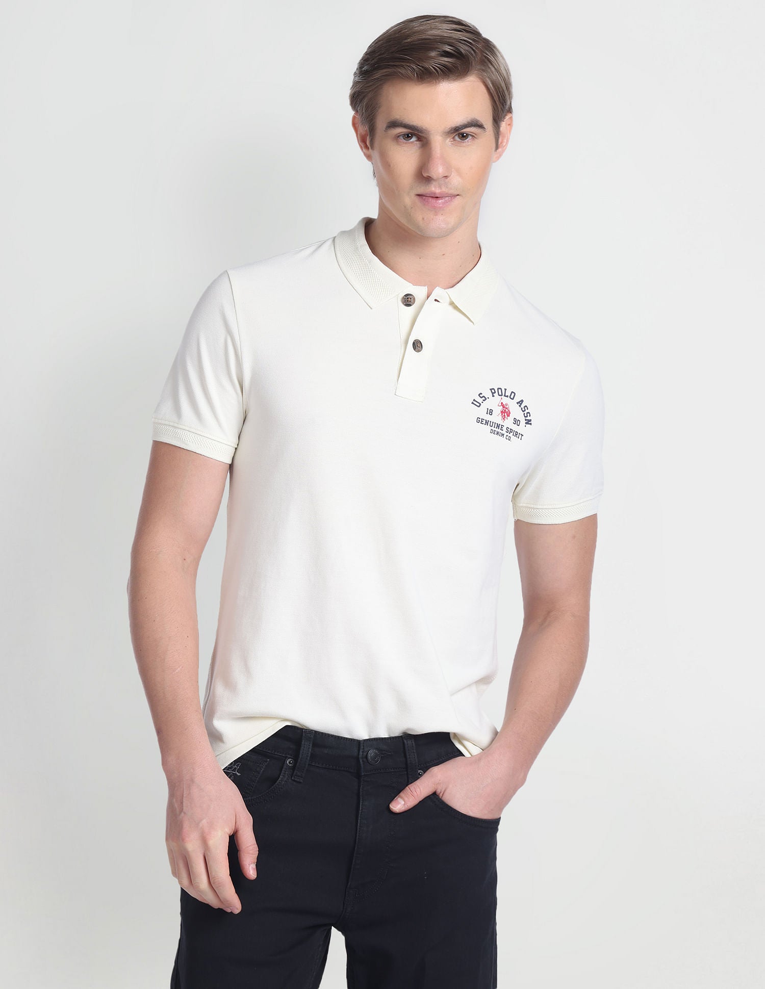 Pure Cotton Solid Polo Shirt – U.S. Polo Assn. India