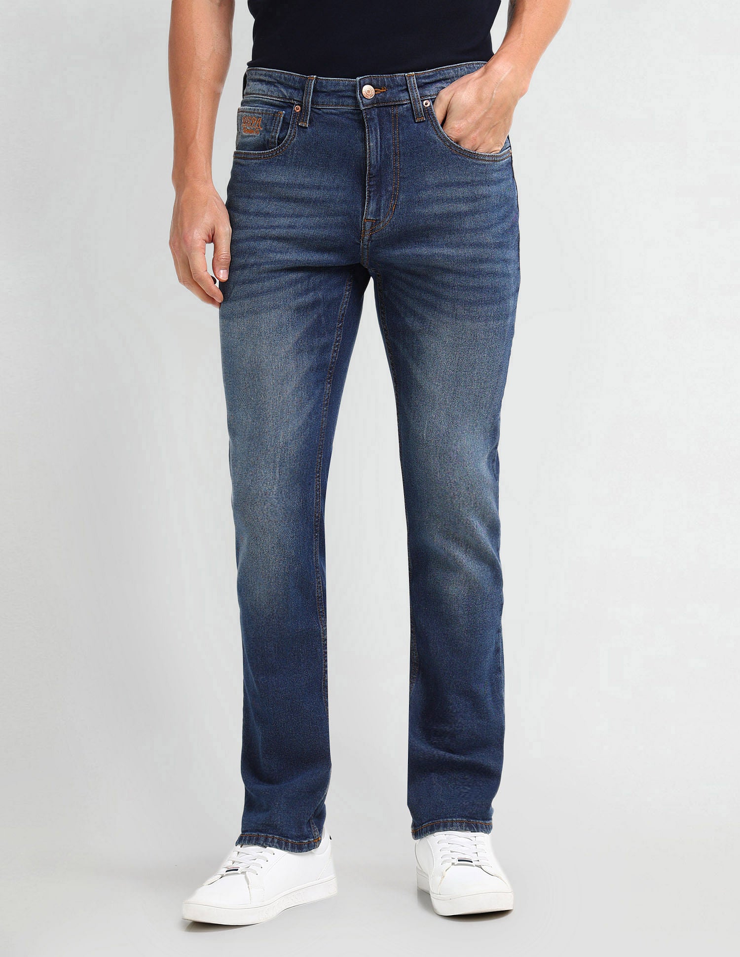 Harold Slim Straight Fit Blue Jeans – U.S. Polo Assn. India