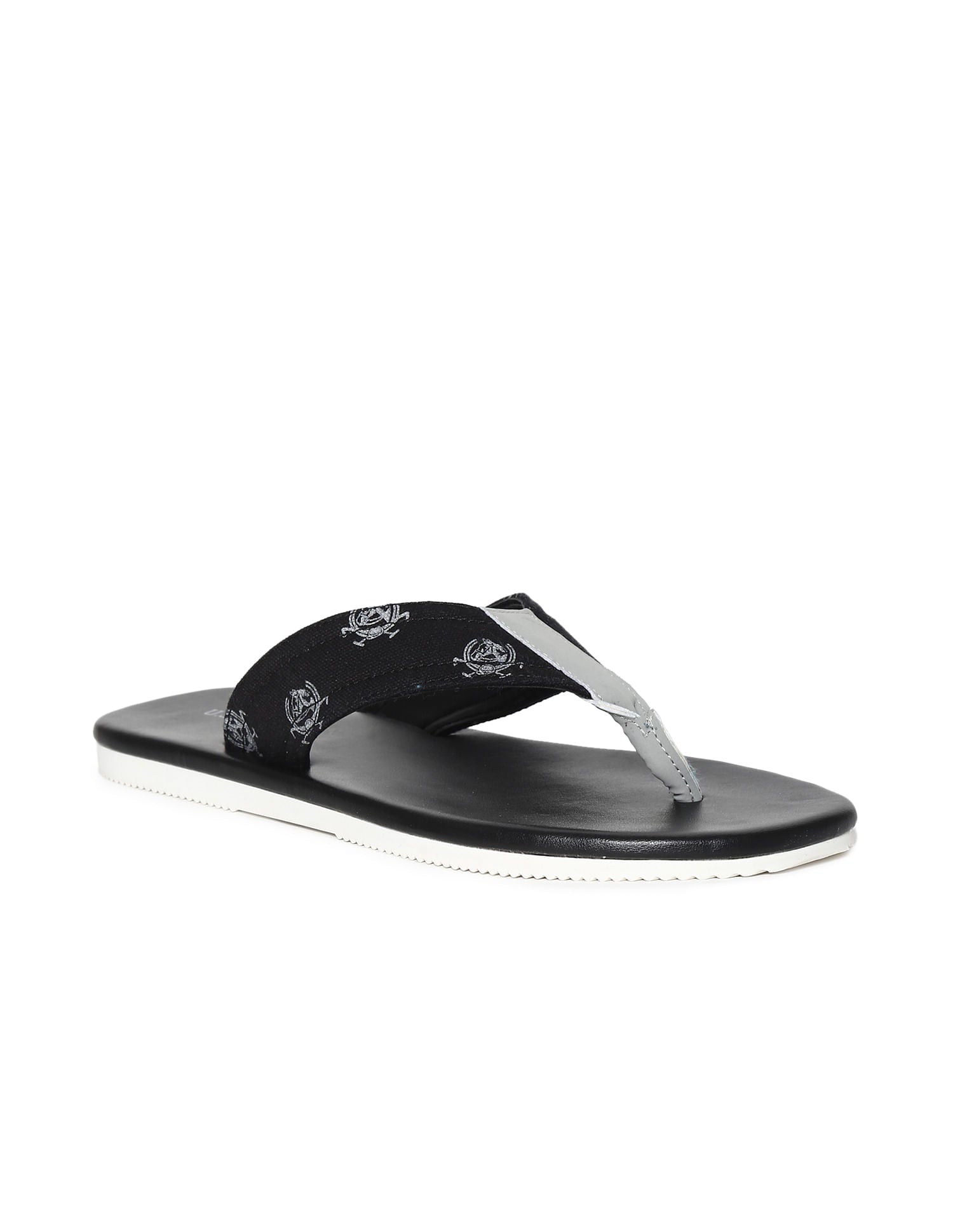 Contrast Trim Printed Jorge V-Strap Sandals – U.S. Polo Assn. India