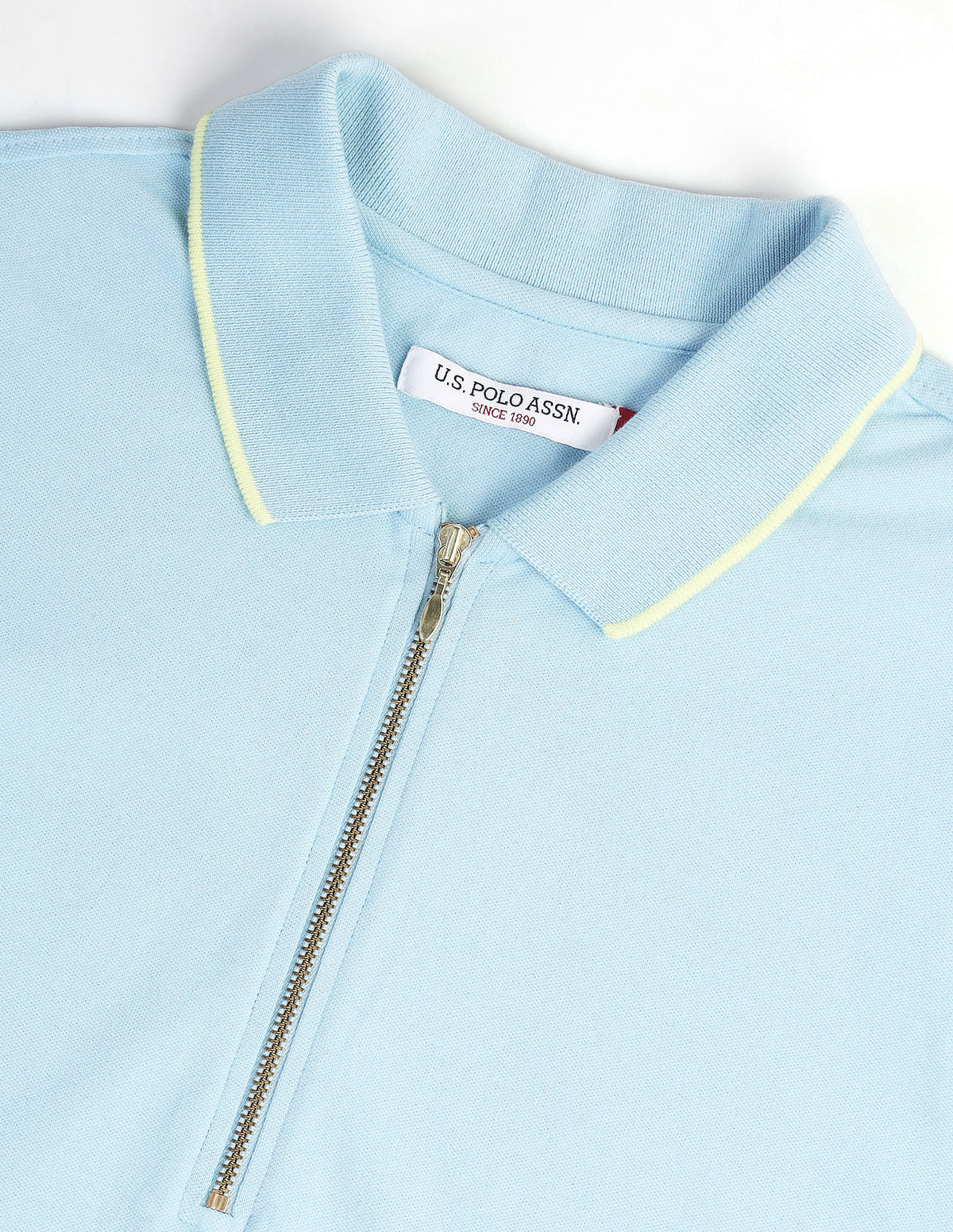 Zipper Placket Solid Polo Shirt – U.S. Polo Assn. India