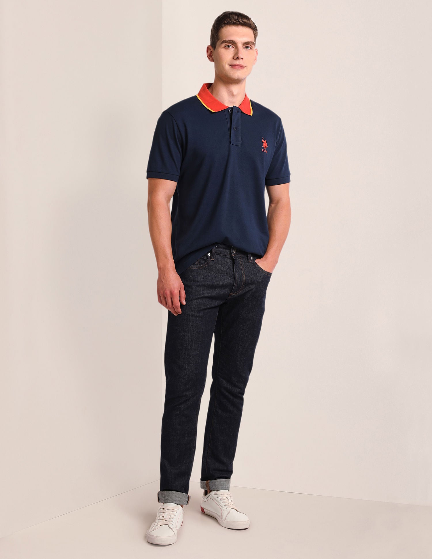 Tipped Collar Slim Polo Shirt – U.S. Polo Assn. India