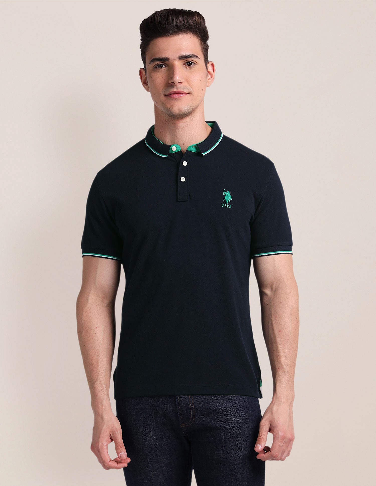 Slim Fit Solid Polo Shirt – U.S. Polo Assn. India