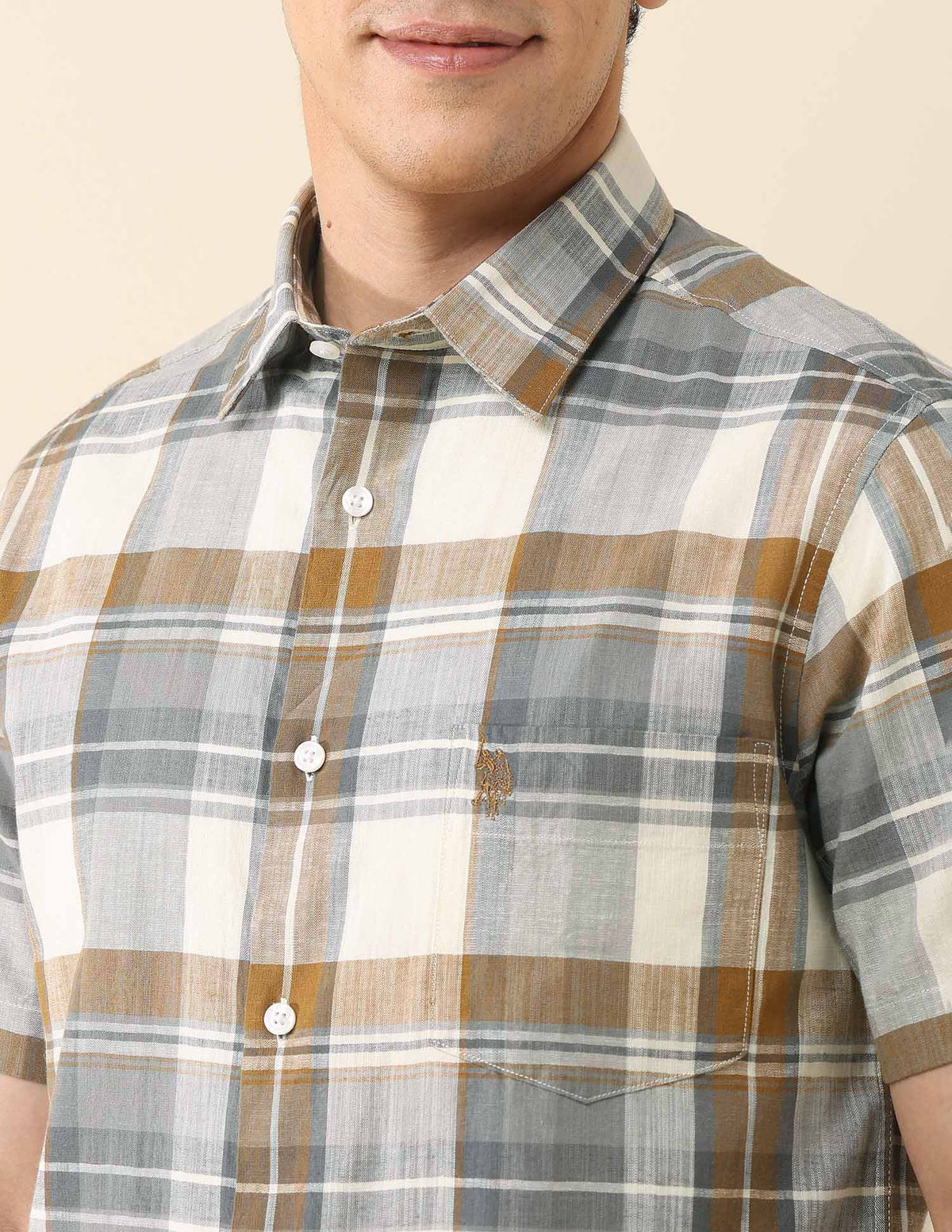 Plaid Checked Tailored Fit Shirt – U.S. Polo Assn. India