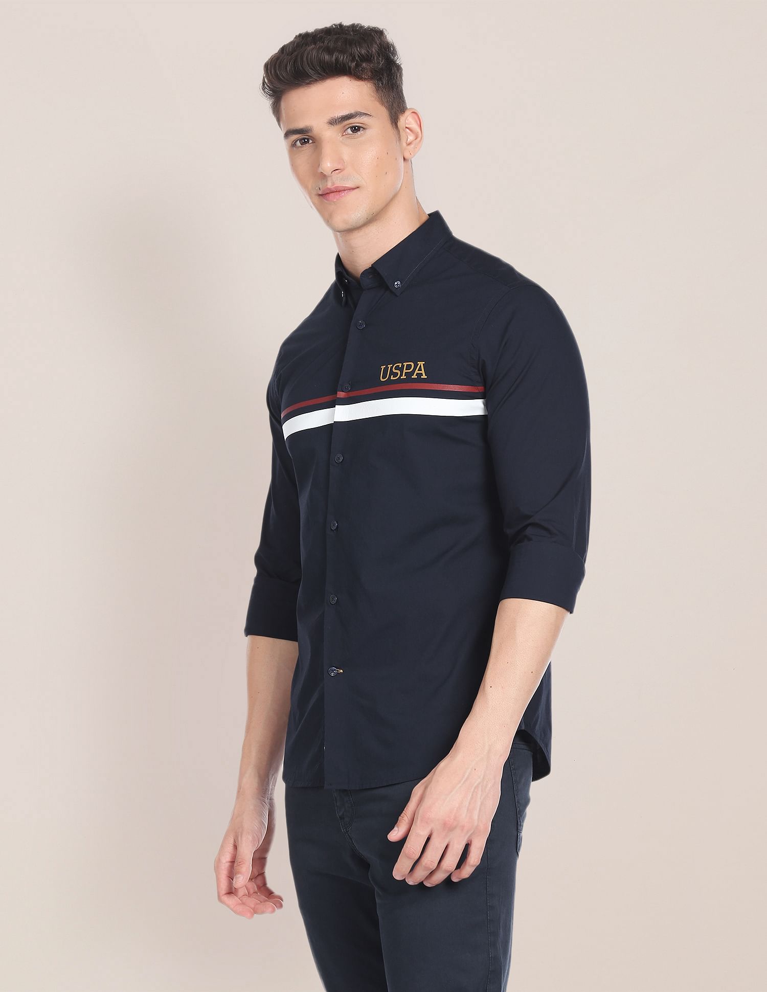 Engineer Stripe Cotton Shirt – U.S. Polo Assn. India